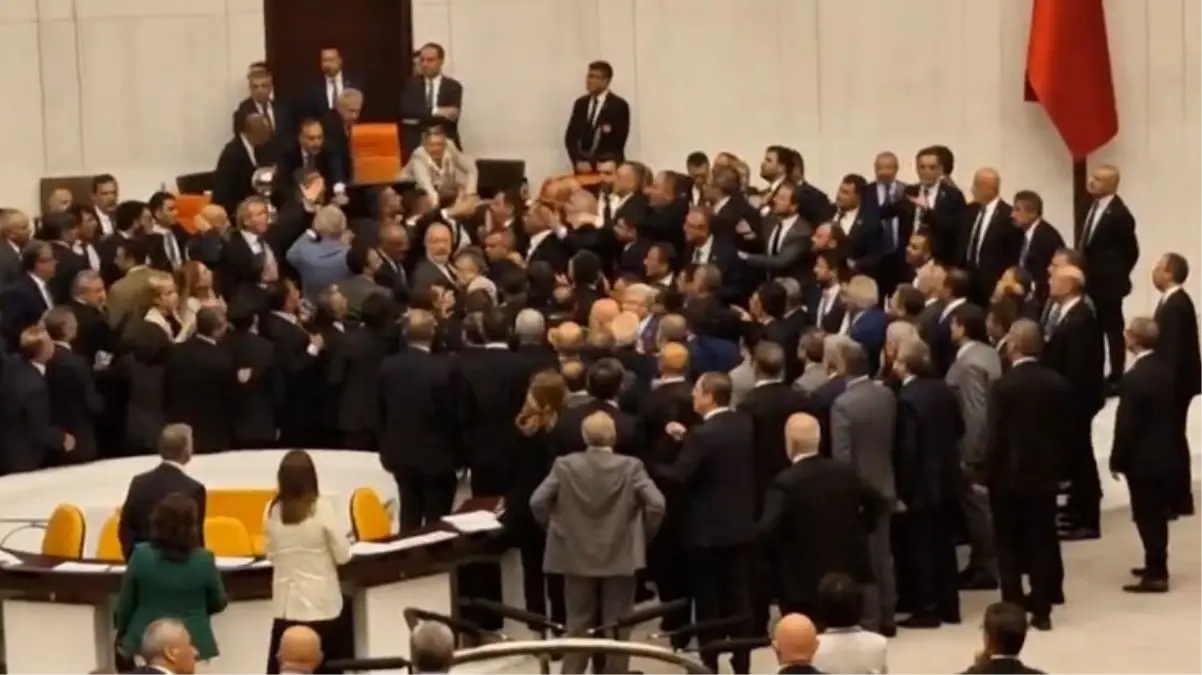Turkish Parliament Erupts into Brawl Over Imprisoned MP Can Atalay's Case