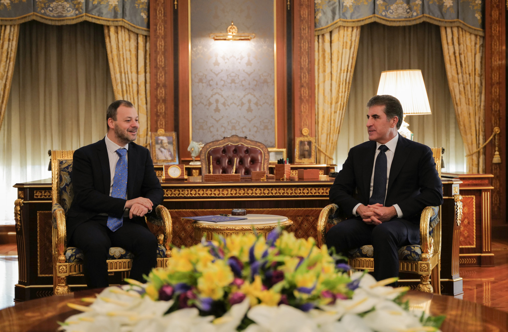 Nechirvan Barzani Met With EU Liasion Officer and UK Ambassador Today