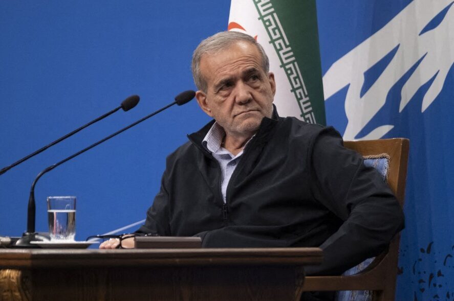 Iranian President Masoud Pezeshkian. Photo: Morteza Nikoubazl ...