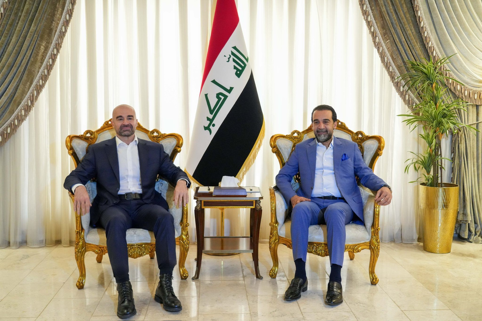 Bafel Jalal Talabani and Mohammed al-Halbousi Discuss Electoral ...